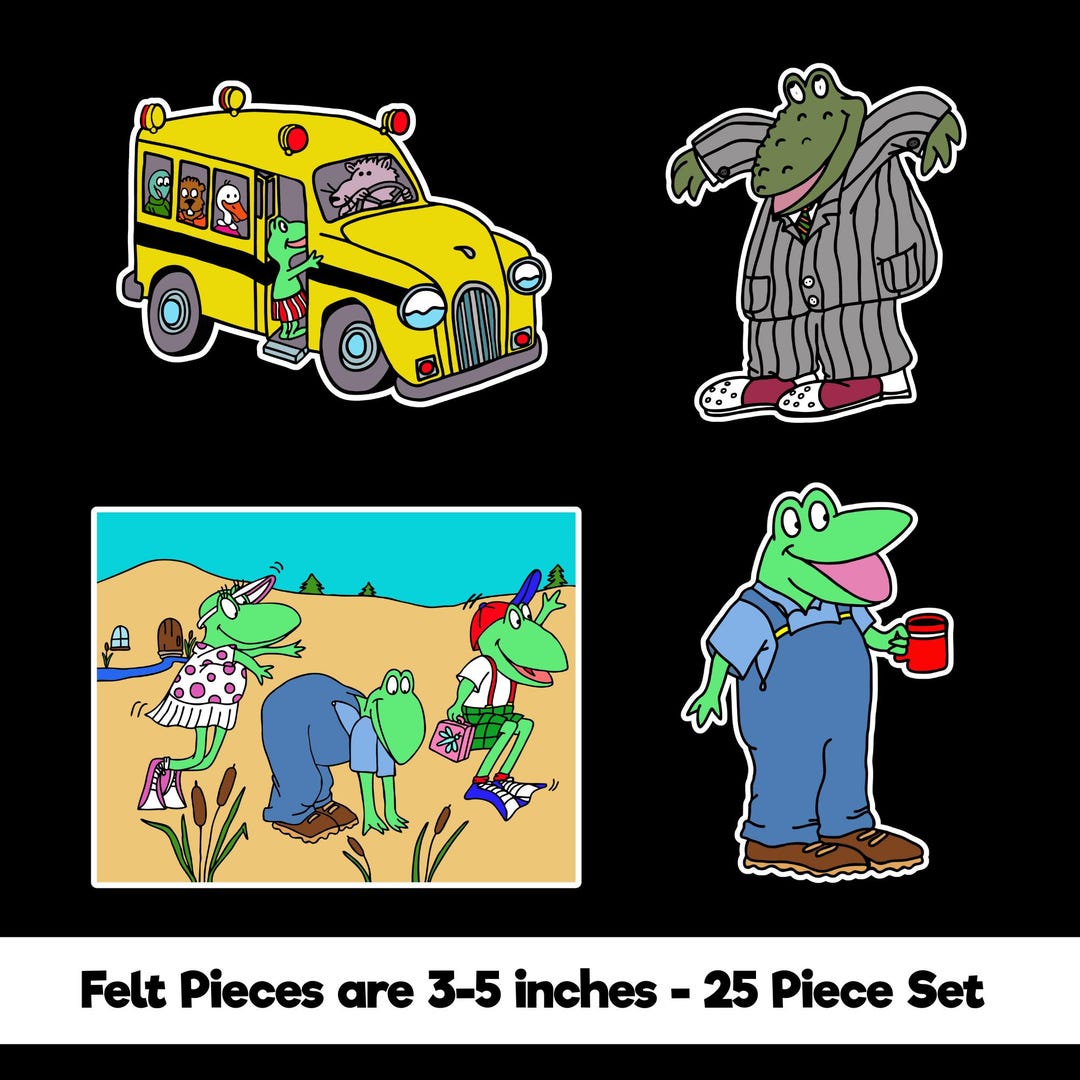 Froggy Goes to School Felt Story Set - Etsy