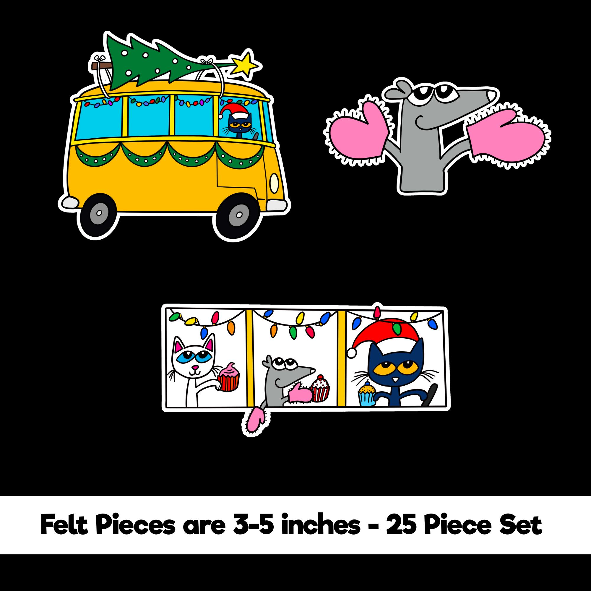 Pete the Cat's 12 Groovy Days of Christmas Felt Story Set - Etsy