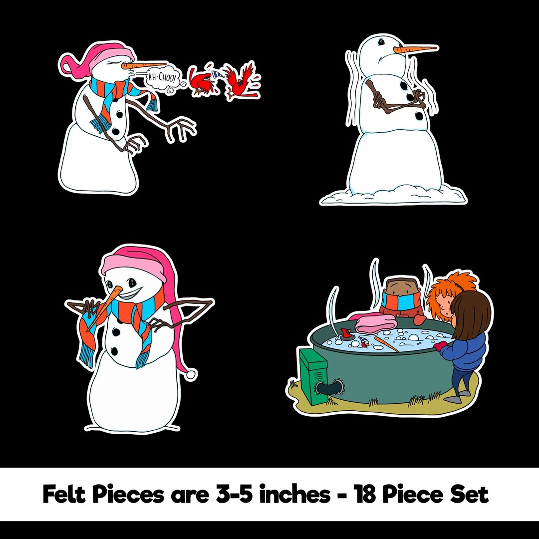 Sneezy the Snowman Felt Story Set - Etsy