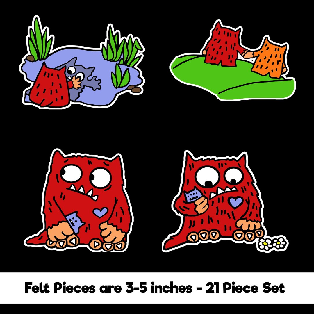 The Love Monster Felt Story Set - Etsy