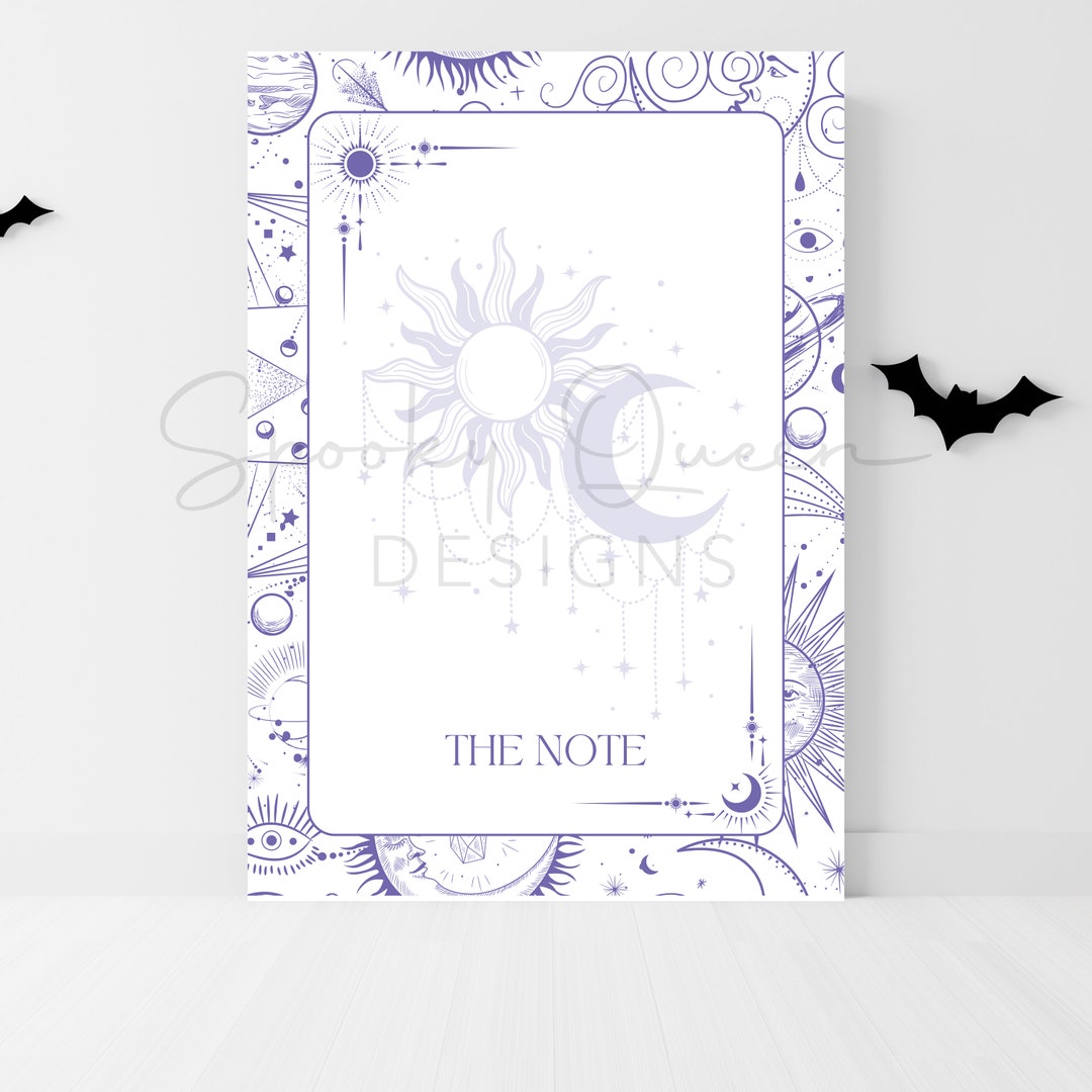 Tarot Inspired Printable Notepad | Digital Download | PDF | Planner PDF ...