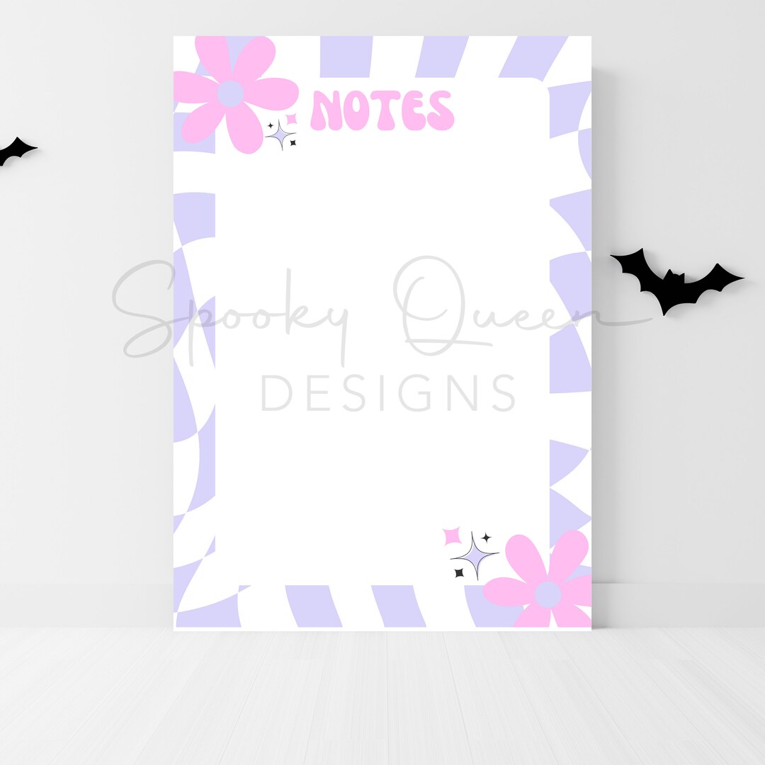 Retro Printable Note Pad | Digital Download | PDF | Planner PDF ...