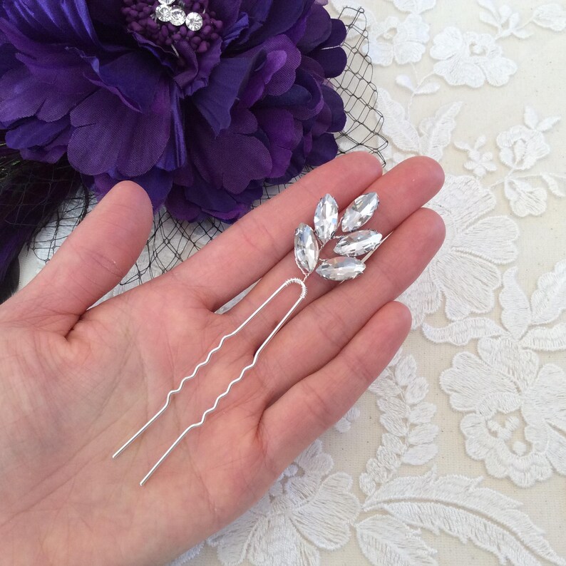 Crystal Rhinestone Bridal Hair Pins Wedding Hair Pins Etsy
