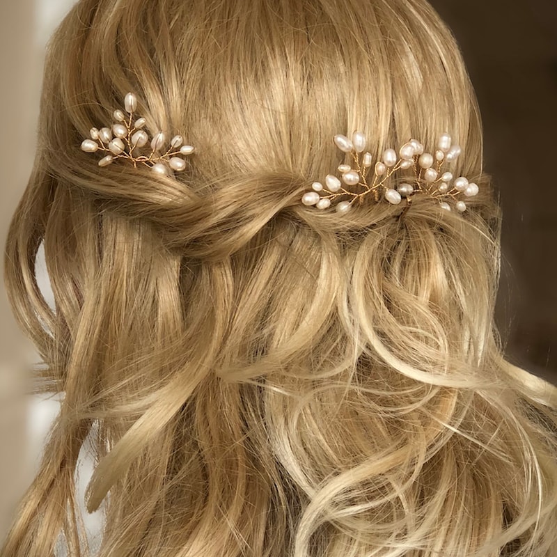 Pearl Hairpiece Simple - Etsy