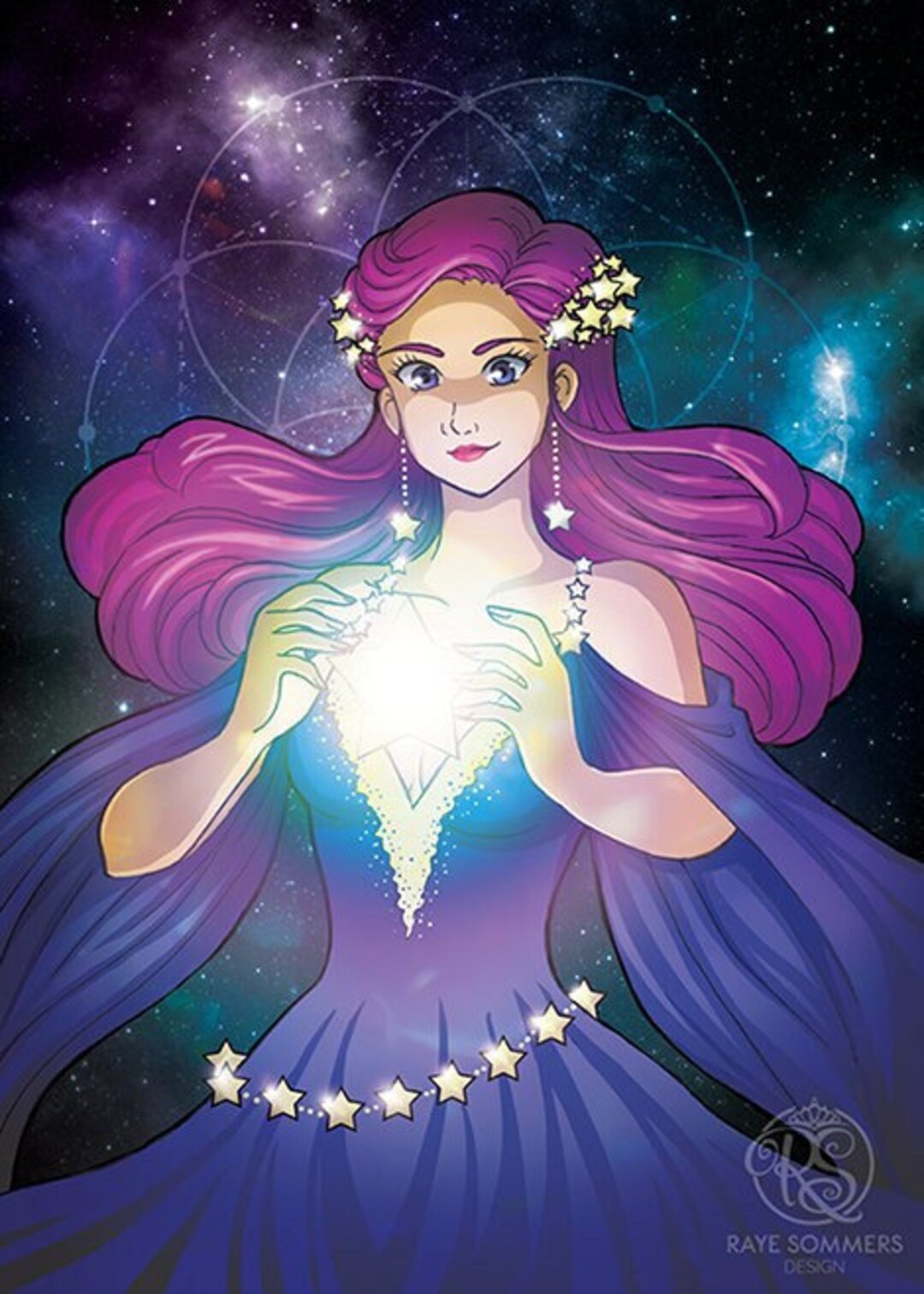 Celestia - Original Illustration Print - Etsy