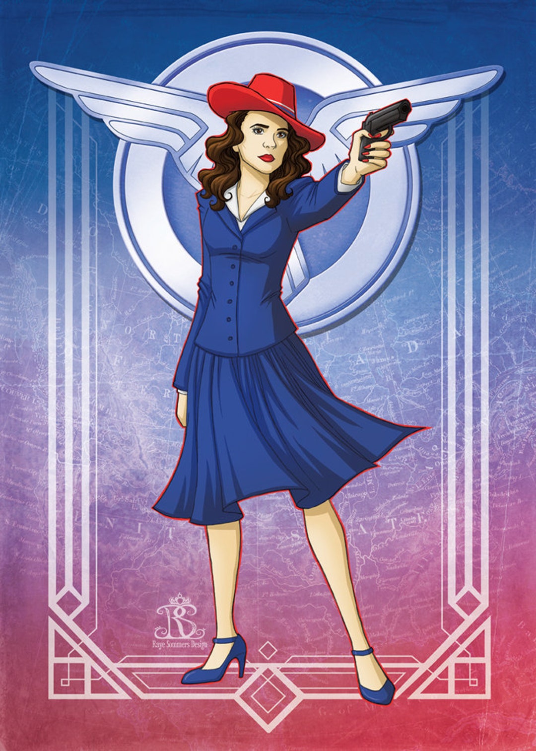 Agent Carter Fan Art Original Illustration Print - Etsy