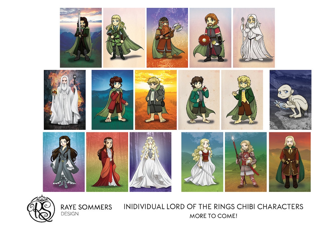 Chibi Lord of the Rings Individual Character Fan Art Original ...