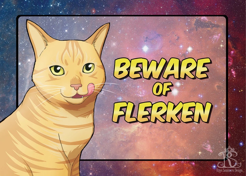 Beware of Flerken Captain Marvel Fan Art Original - Etsy