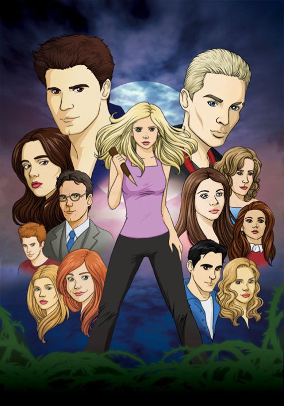 Buffy The Vampire Slayer Fan Art Original Illustration Print Etsy