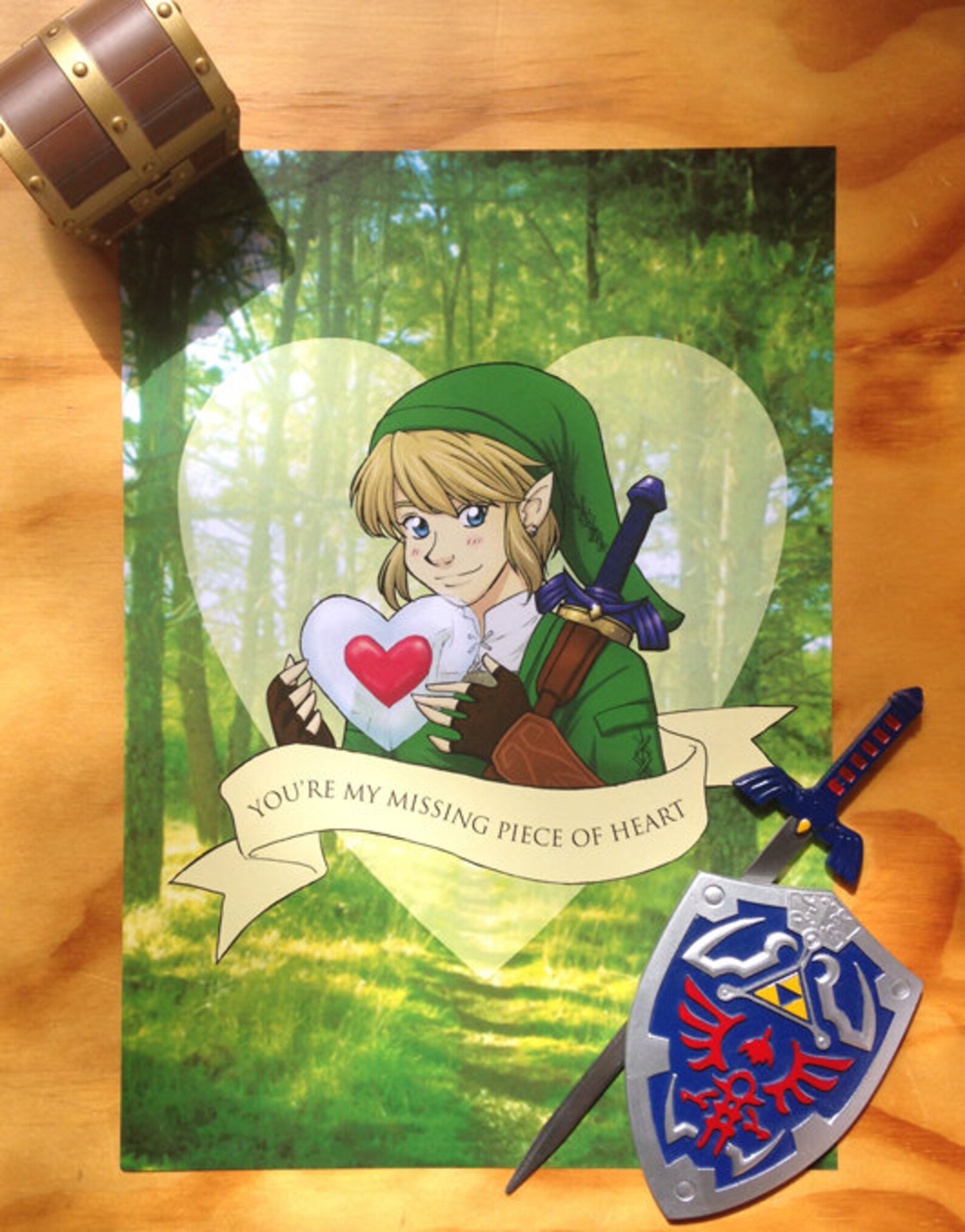 Link Valentine- Legend of Zelda Fan Art Original Illustration Print ...