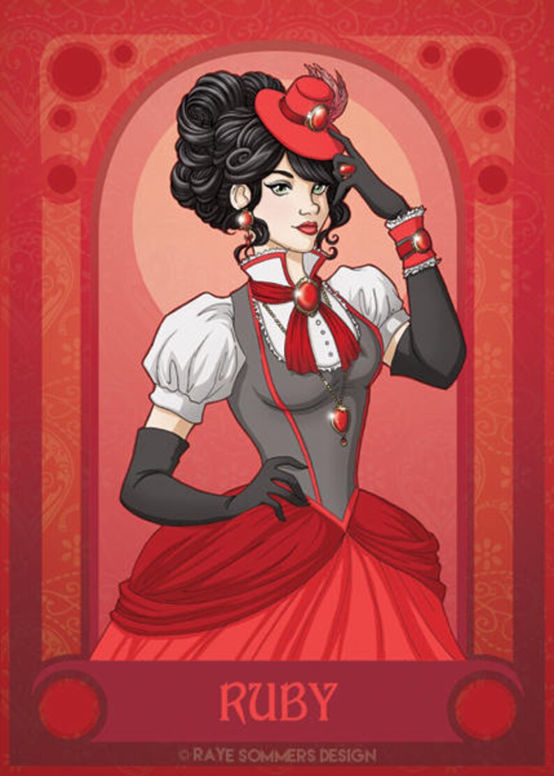 Ruby - Original Illustration Print - Etsy