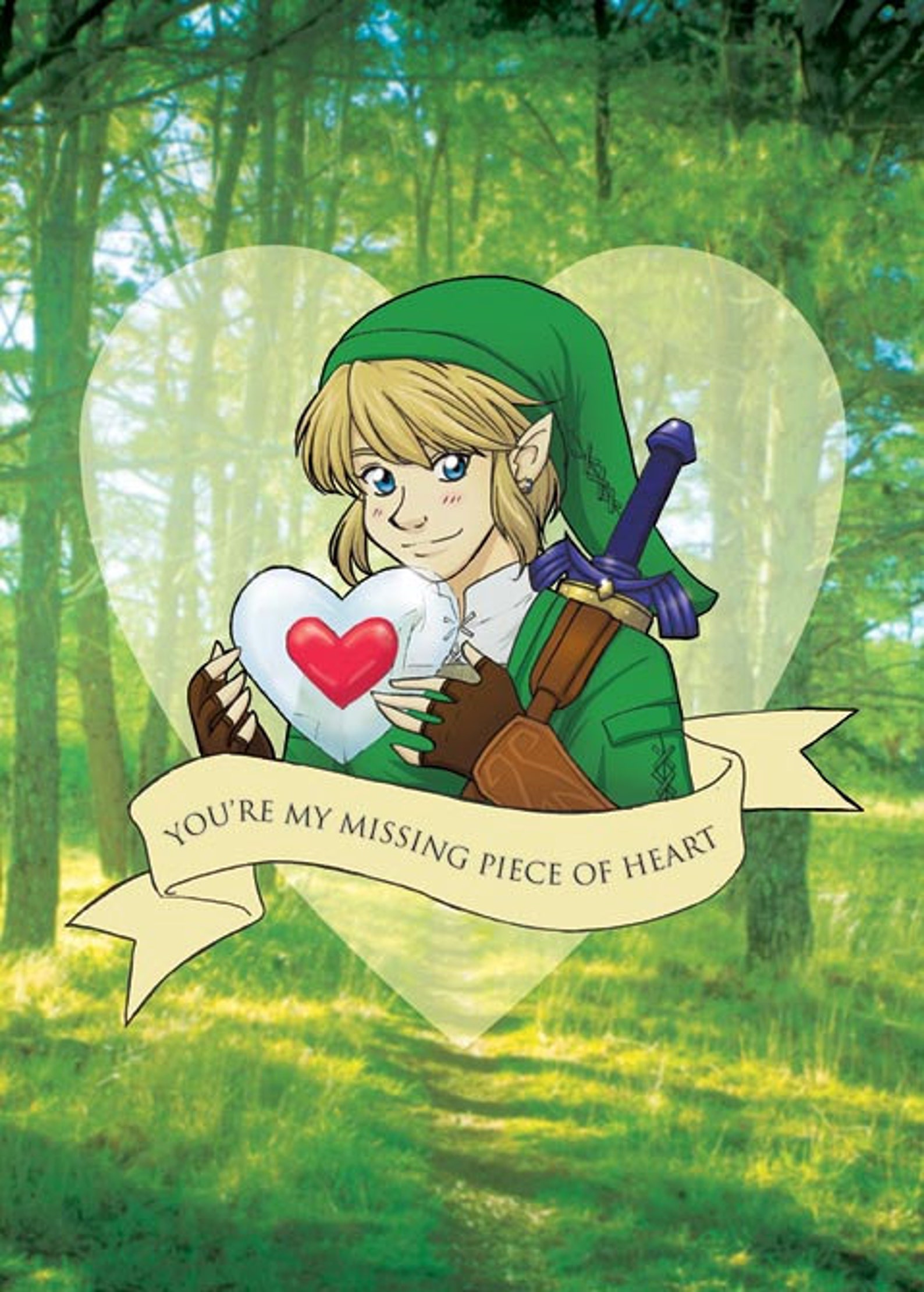 Link Valentine Legend of Zelda Fan Art Original Illustration - Etsy UK