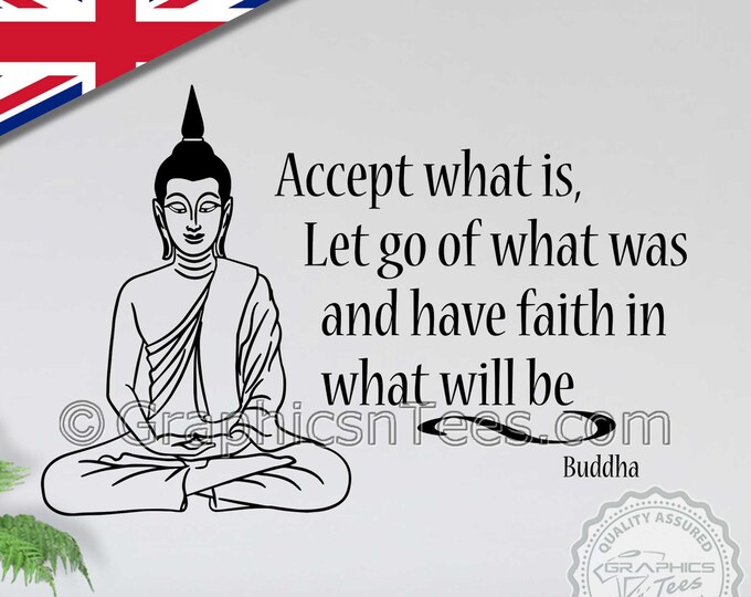 The Mind is Like Water Buddha Wall Decal Quotes Inspirational Stickers ...