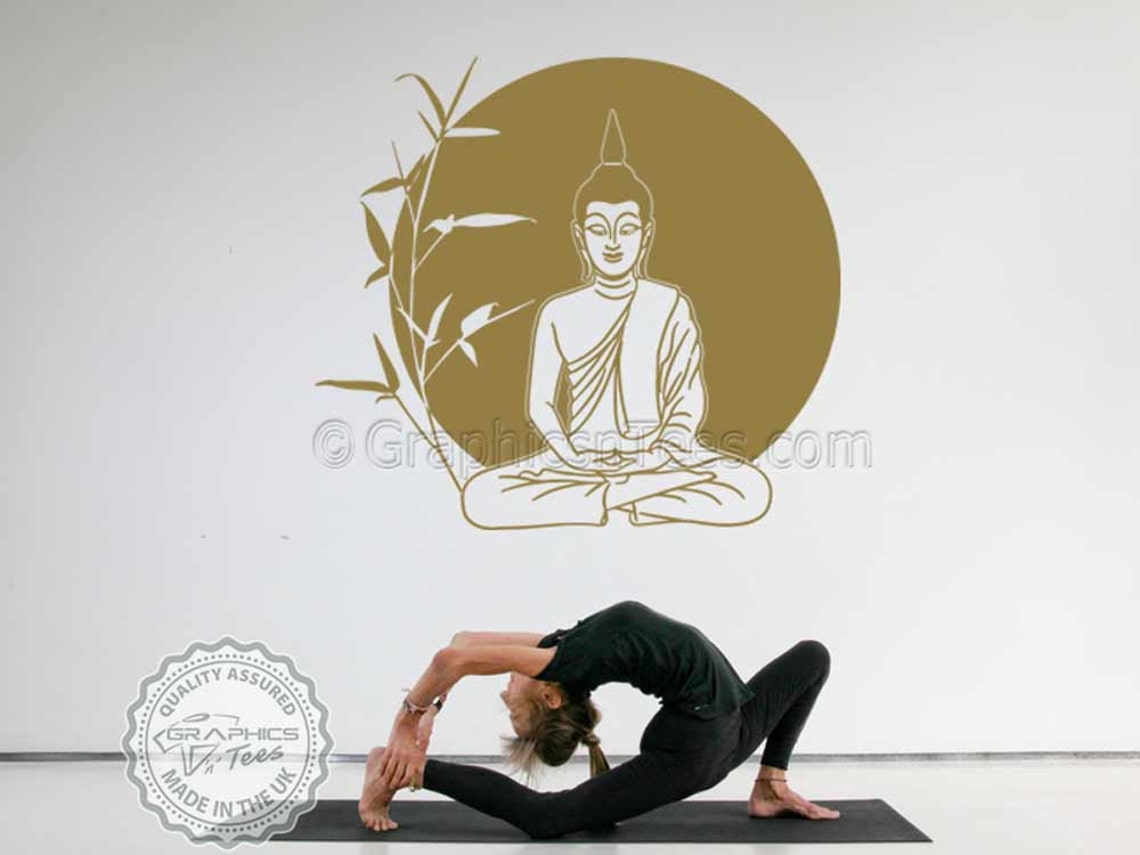 Buddha Wall Sticker, Yoga Lounge Home Wall Art Mural Decal - Etsy