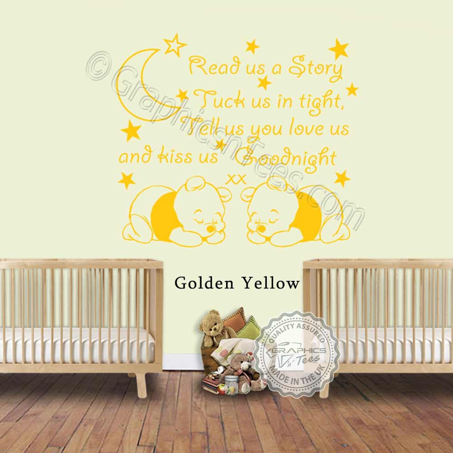 Nursery Wall Sticker for Twins Read Us A Story Baby Boys Girls - Etsy