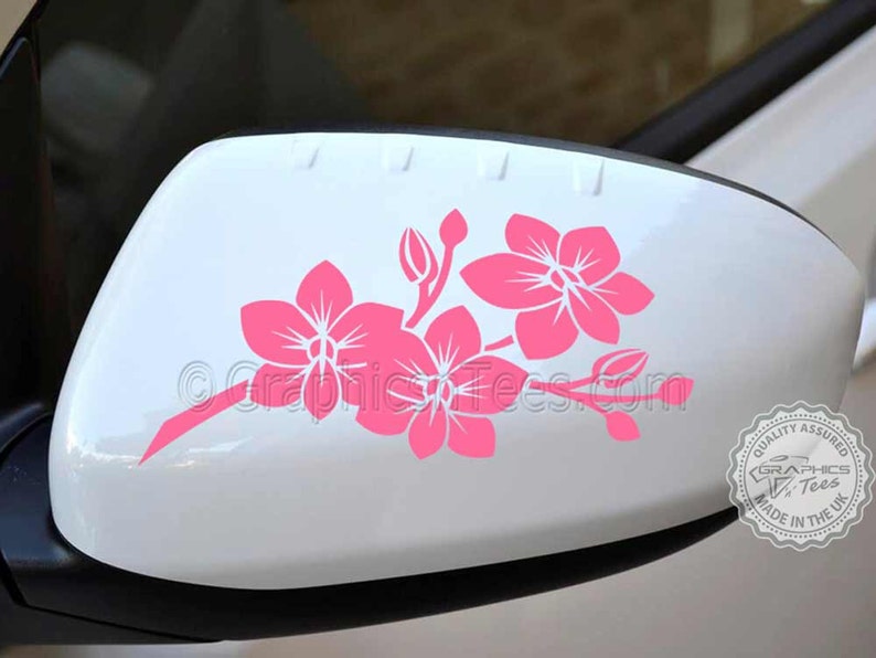 Orchid Flower Car Stickers Wing Mirror Graphic Decals X 2 - Etsy
