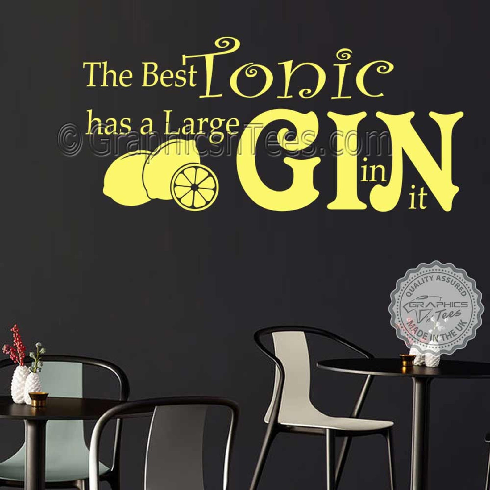 Funny Gin Quotes Fun Kitchen Wall Stickers Bar Restaurant | Etsy