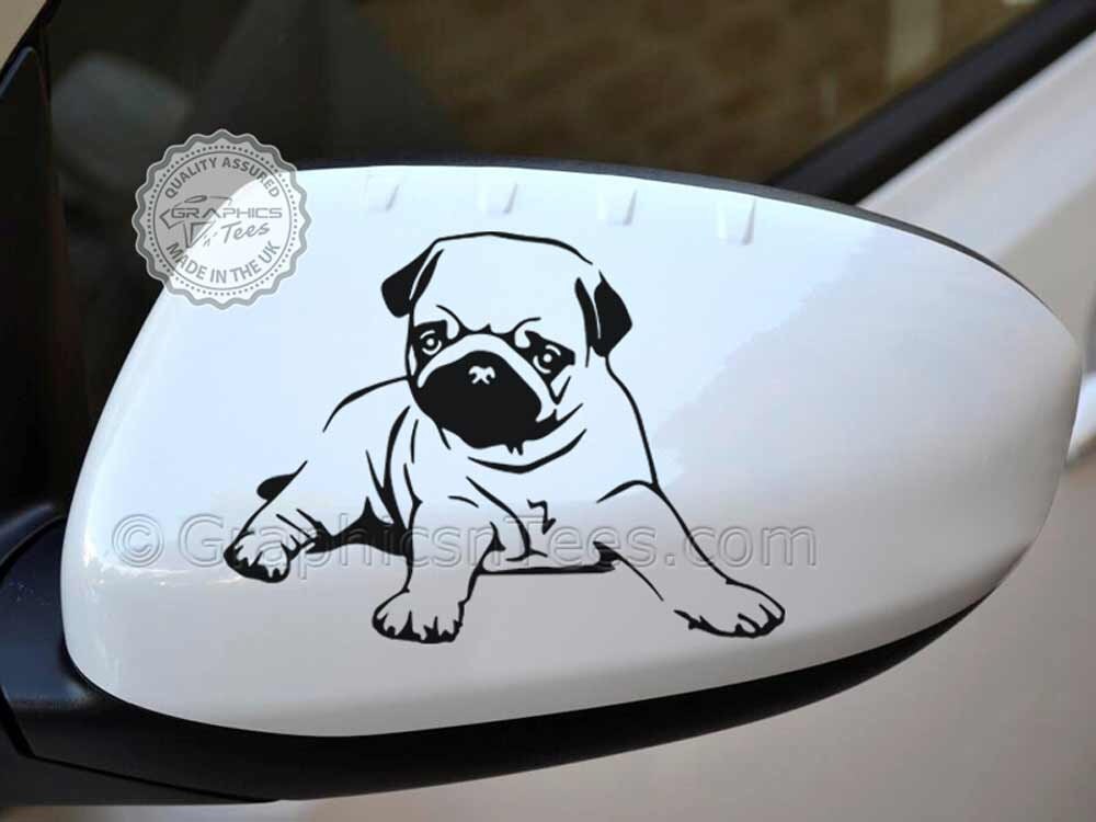 Cute Pug Puppy Dog Sticker Car Wing Mirror Vinyl Graphics X2 - Etsy