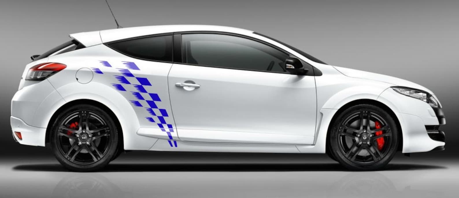 Custom Car Sticker, Side Stripe Checker Chequered Flag Vinly Graphic ...
