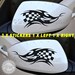 Tribal Checker Flag Chequered Racing Flag Car Wing Mirror Stickers X 2 ...