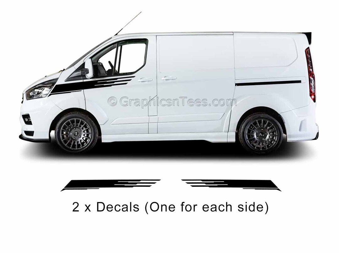 MK8 Ford Transit Custom Side Stripes Stickers Vinyl Graphic Van Decals ...