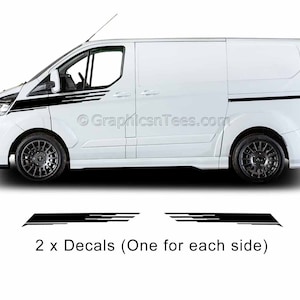 MK8 Ford Transit Custom Side Stripes Stickers Vinyl Graphic Van Decals ...