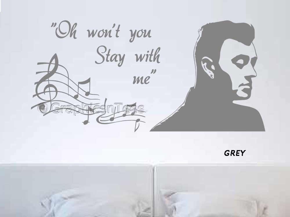 Bedroom Wall Sticker Sam Smith 'stay With Me' Song - Etsy