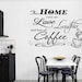 This Home Runs on Love Laughter and Coffee, Kitchen Wall Sticker Quote ...