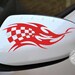 Tribal Checker Flag Chequered Racing Flag Car Wing Mirror Stickers X 2 ...