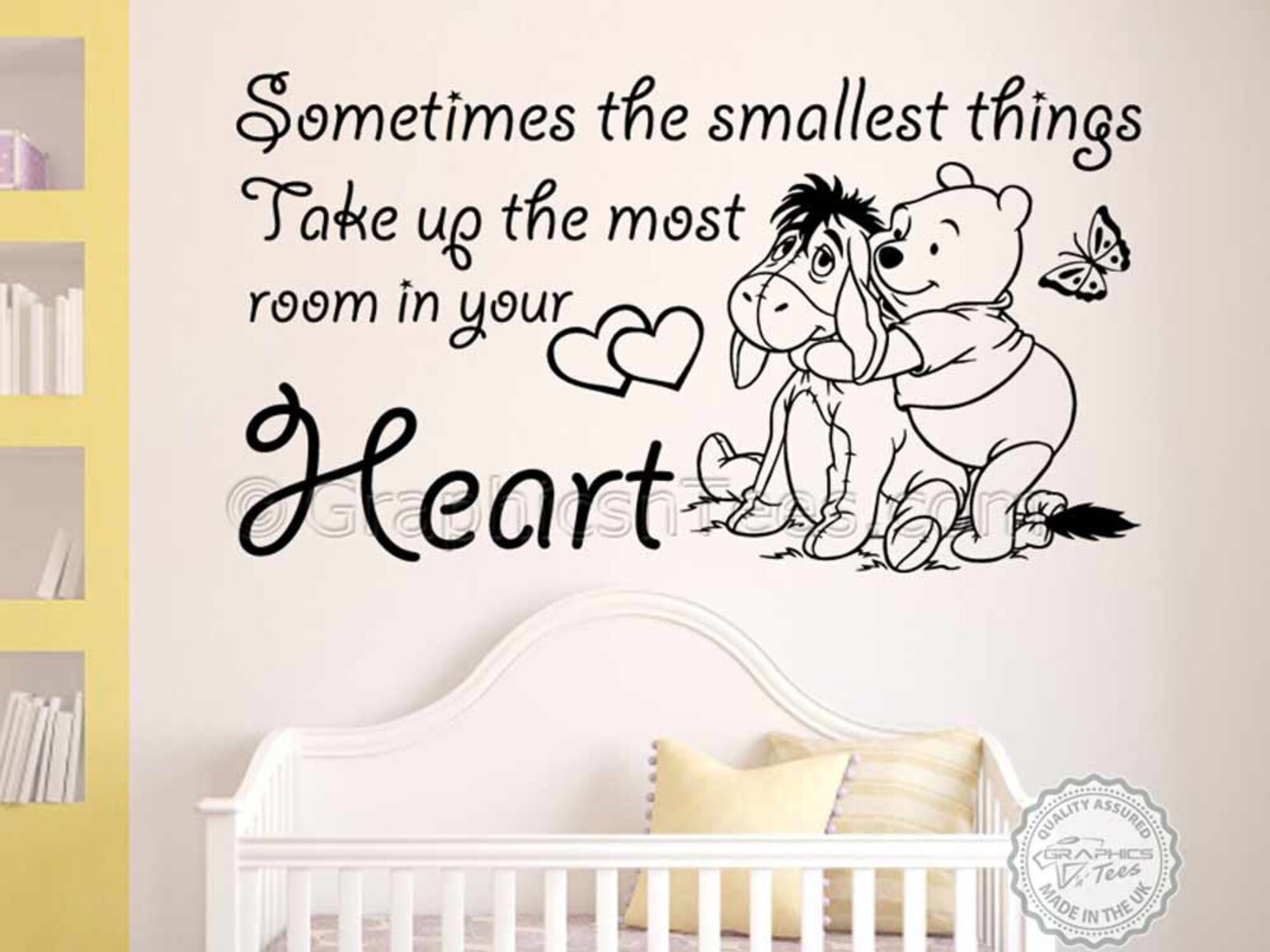Winnie the Pooh & Eeyore Wall Sticker Quote, Sometimes Smallest Things ...