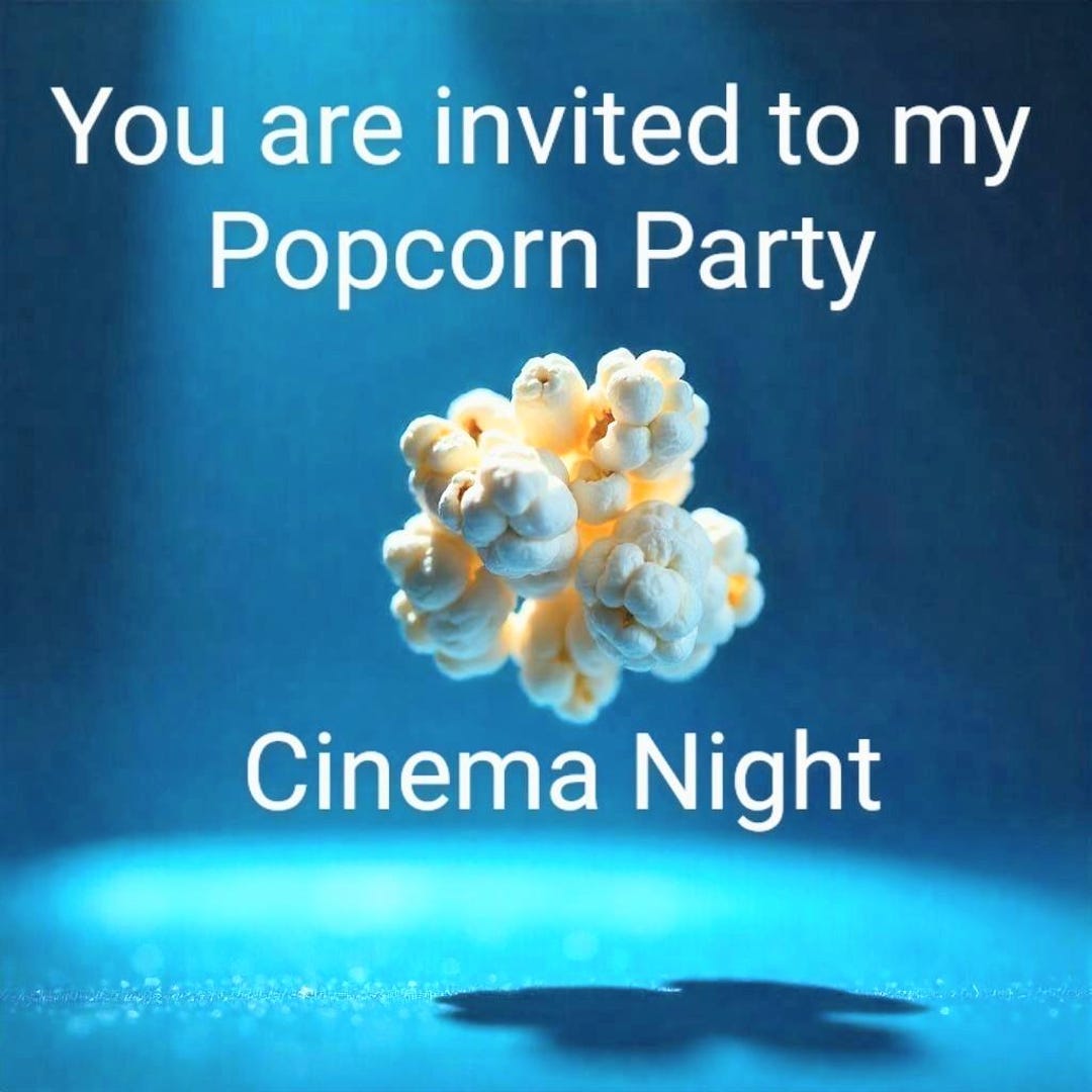 Popcorn Party Pack, 4 X Flavour Pots, 8x Invites, One Refillable Oil ...