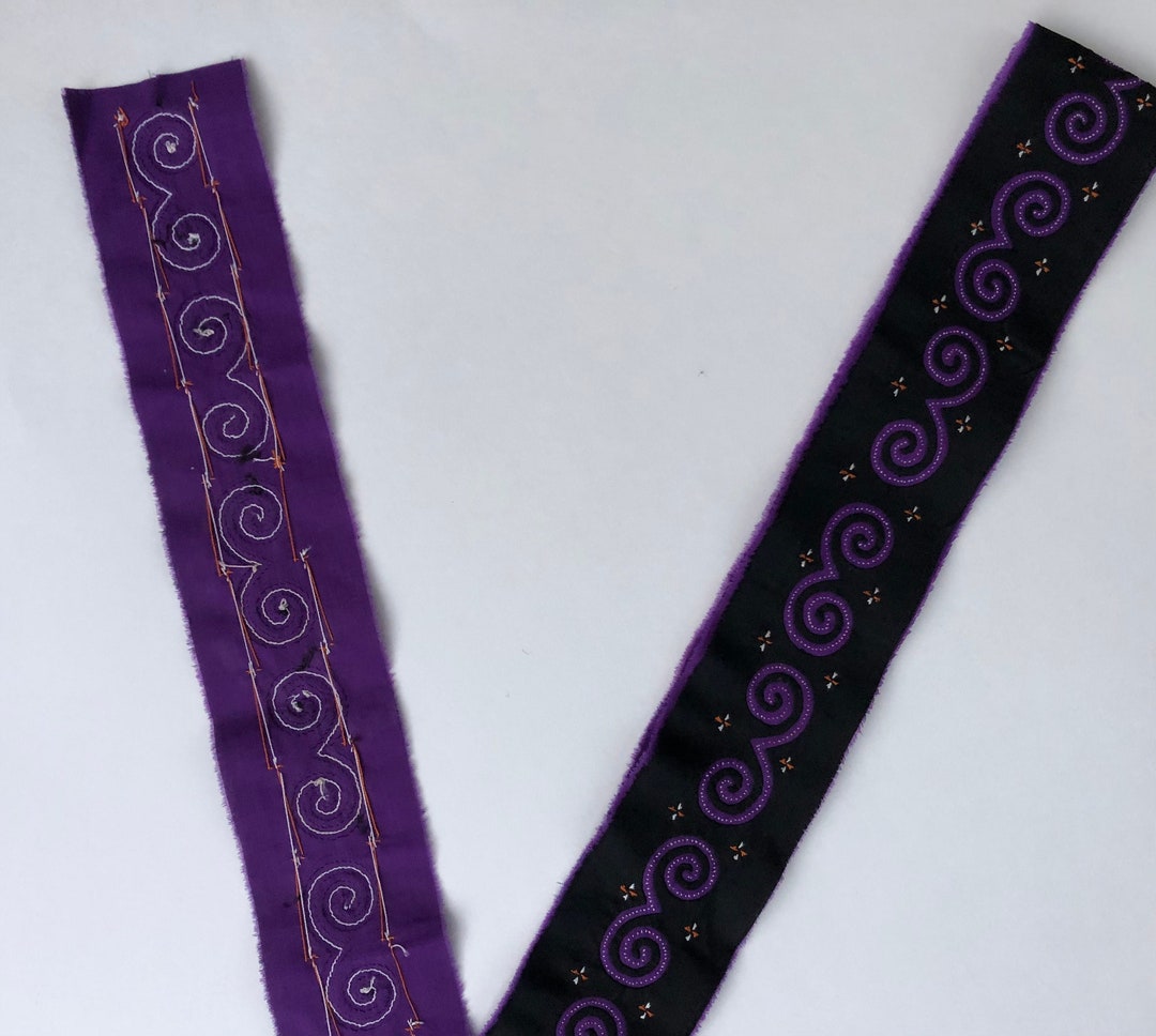 Snail Design // Hmong Embroidered Strip // Collectible - Etsy