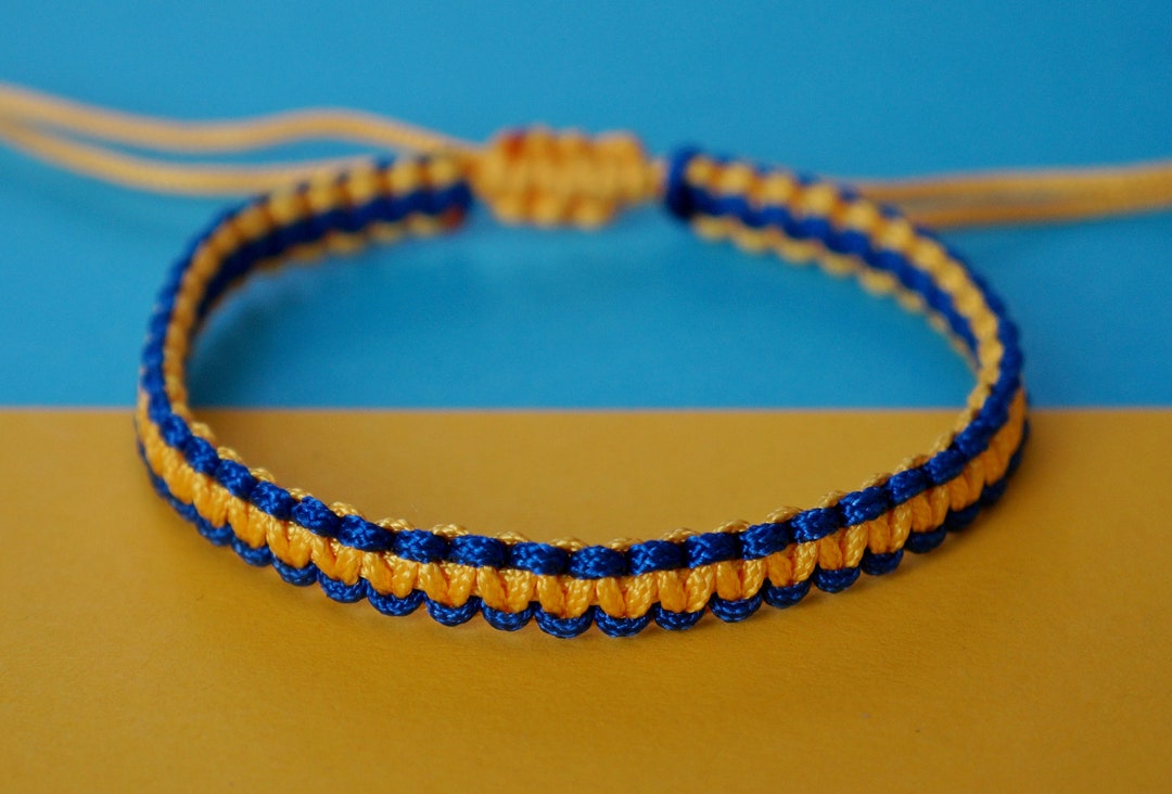 Yellow and Blue Ukrainian Knot Bracelet Ukraine Flag Bracelet Pray for ...