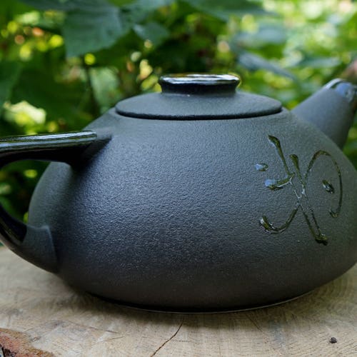 Black Ceramic Teapot Handmade Pottery Tea Pot Extra Large | Etsy
