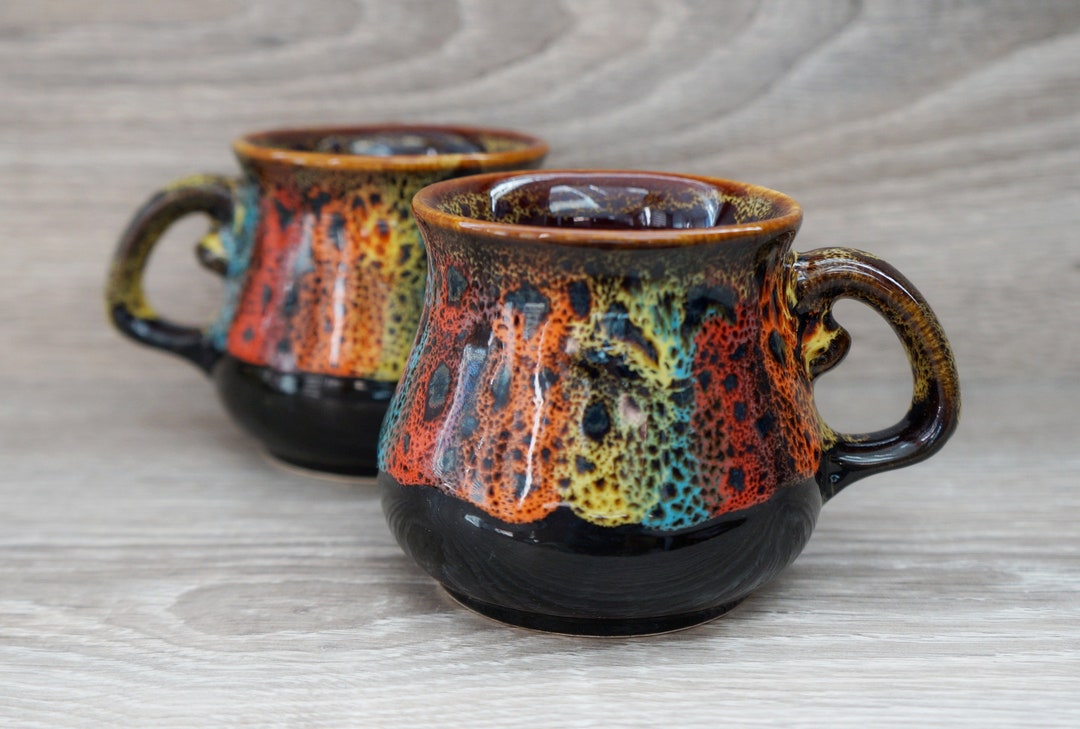 Set of 2 Small Ceramic Coffee Mug 3 Oz Handmade Coffee Mug Set - Etsy