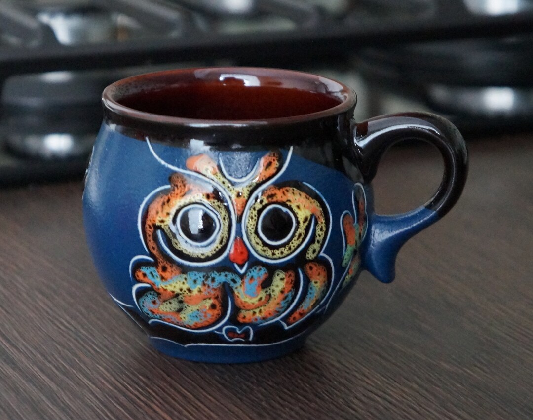 Coffee Mug Ceramic 6.5 Oz Handmade Pottery Mug With Owl Owl Lovers Gift ...