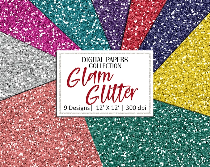 Glitter Digital Paper Texture Glitter Background Commercial Use - DP780 ...