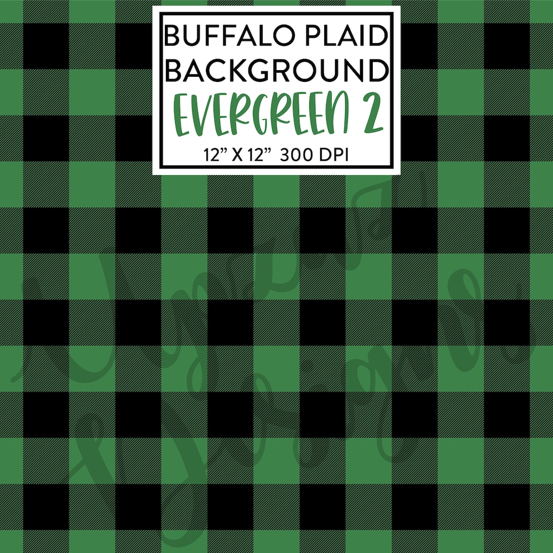 Green Buffalo Plaid Digital Paper Background | Rustic Lumberjack ...