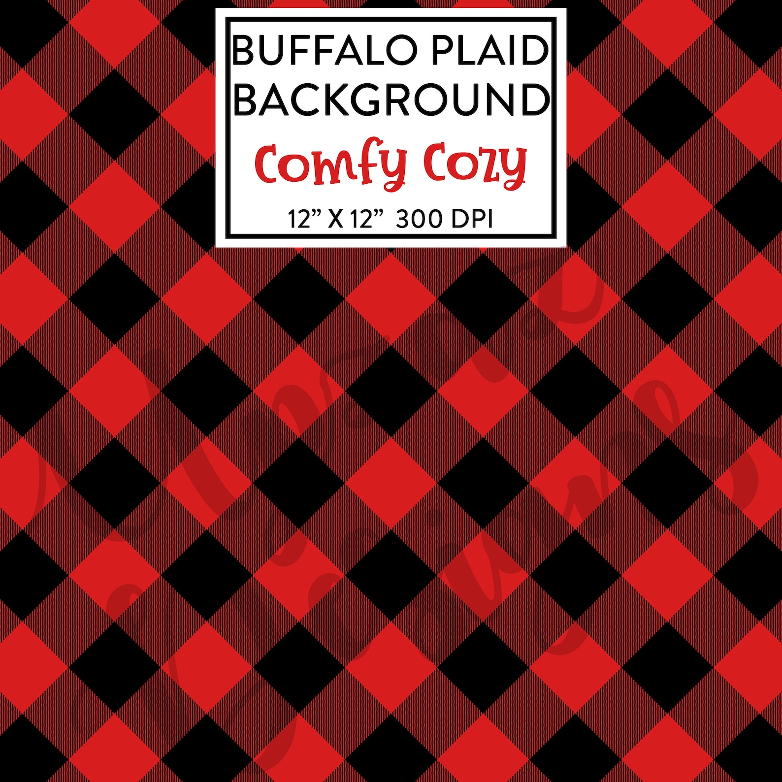 Red Buffalo Plaid Digital Paper Background Rustic Buffalo | Etsy