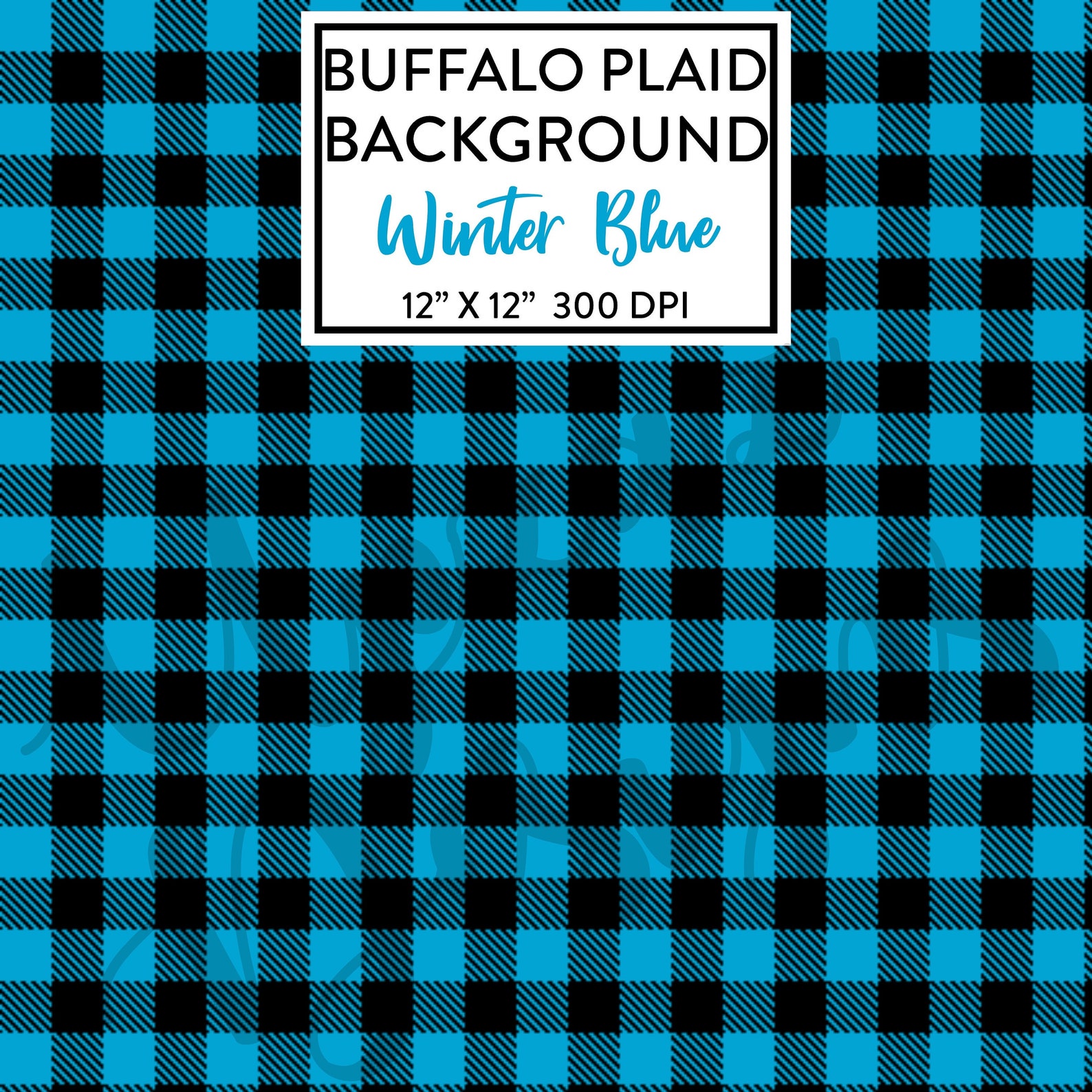 Blue Buffalo Plaid Digital Paper Background Farmhouse - Etsy