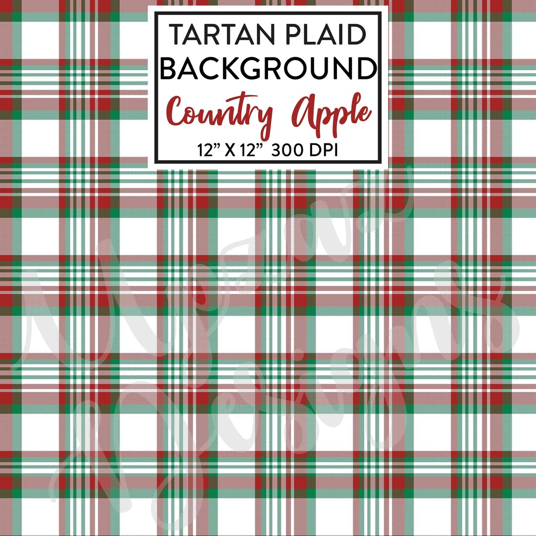 Red and Green Plaid Digital Paper Background | Christmas Plaid Digital ...