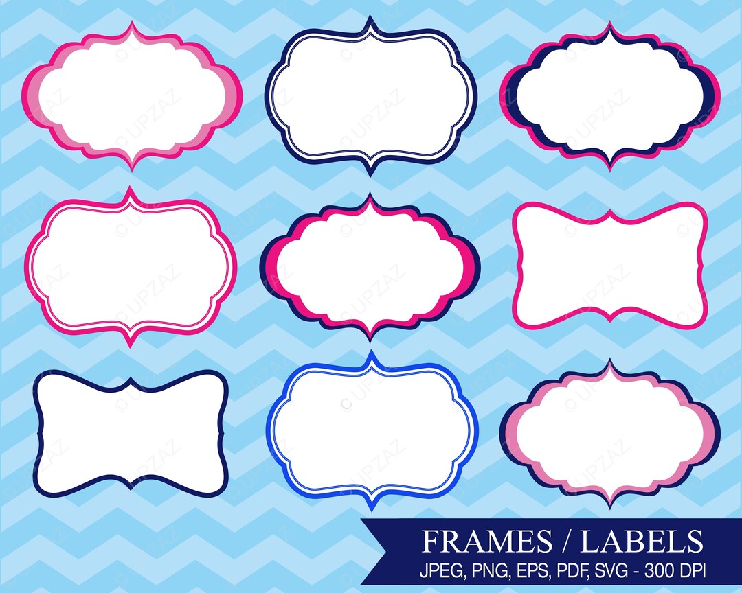 Frame Clip Art, Vector Graphics, Digital Images - UZ619 - Etsy