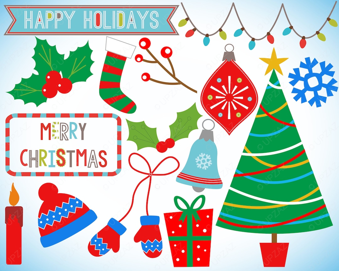 Christmas Clipart, Commercial Use, Digital Image - UZ1133 - Etsy