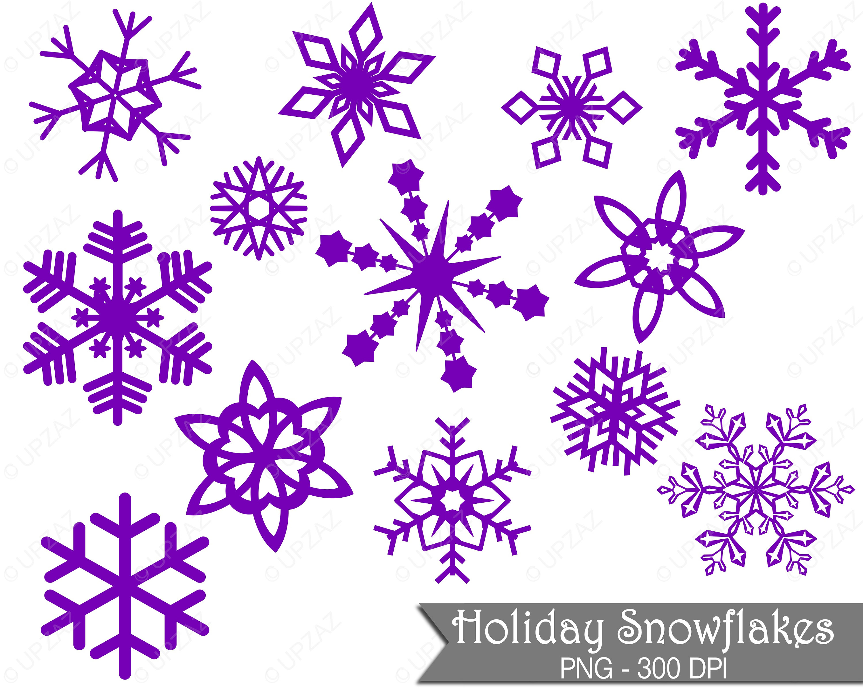Purple Snowflake Clipart, Commercial Use - UZ832 - Etsy