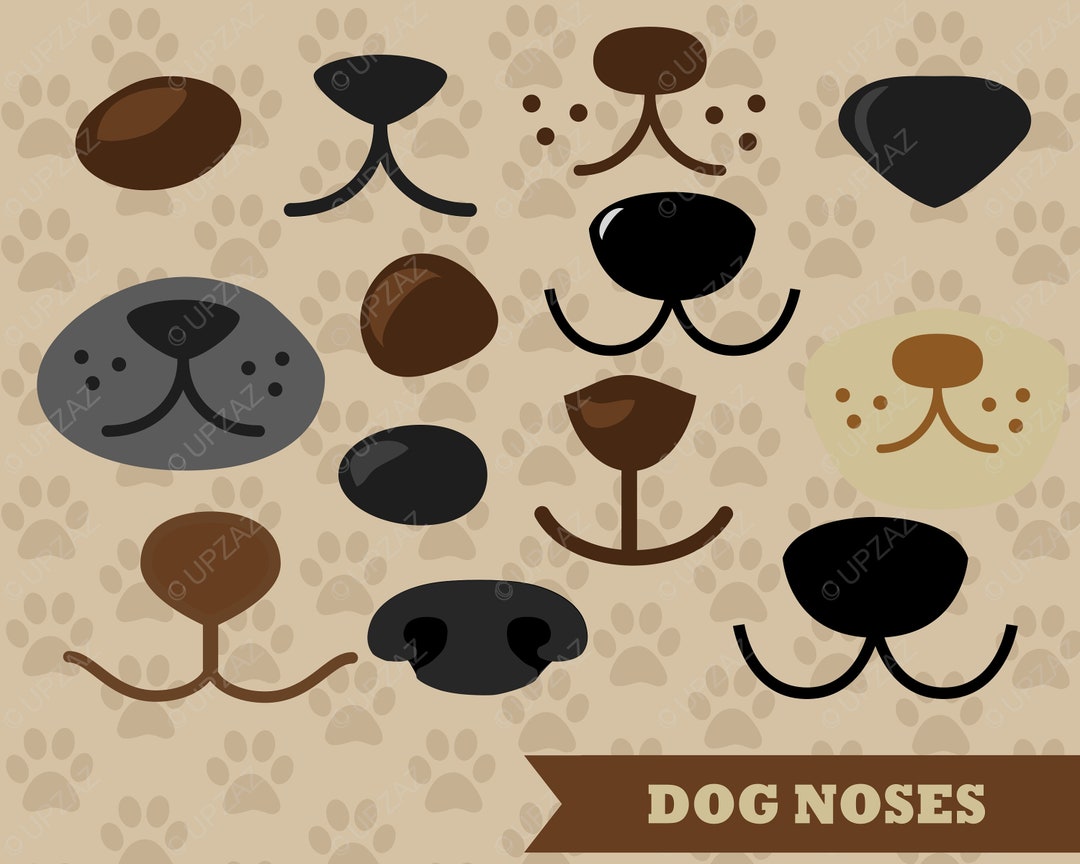 Dog Nose Clipart, Vector Graphics, Dog SVG, Dog Noses, Digital Clip Art ...