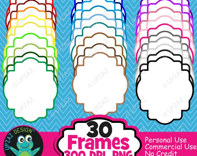 Watercolor Frames Clipart, Watercolor Labels, Border Clipart - Etsy Canada