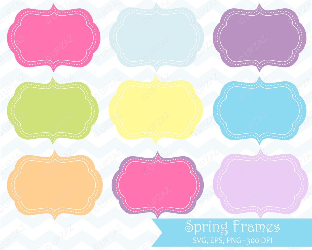Spring Frames Clip Art, Instant Download, Digital Images - UZ883 - Etsy