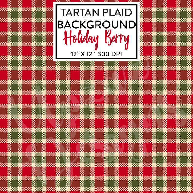 Christmas Plaid Digital Paper. Tartan Plaid. Scrapbook Paper. - Etsy