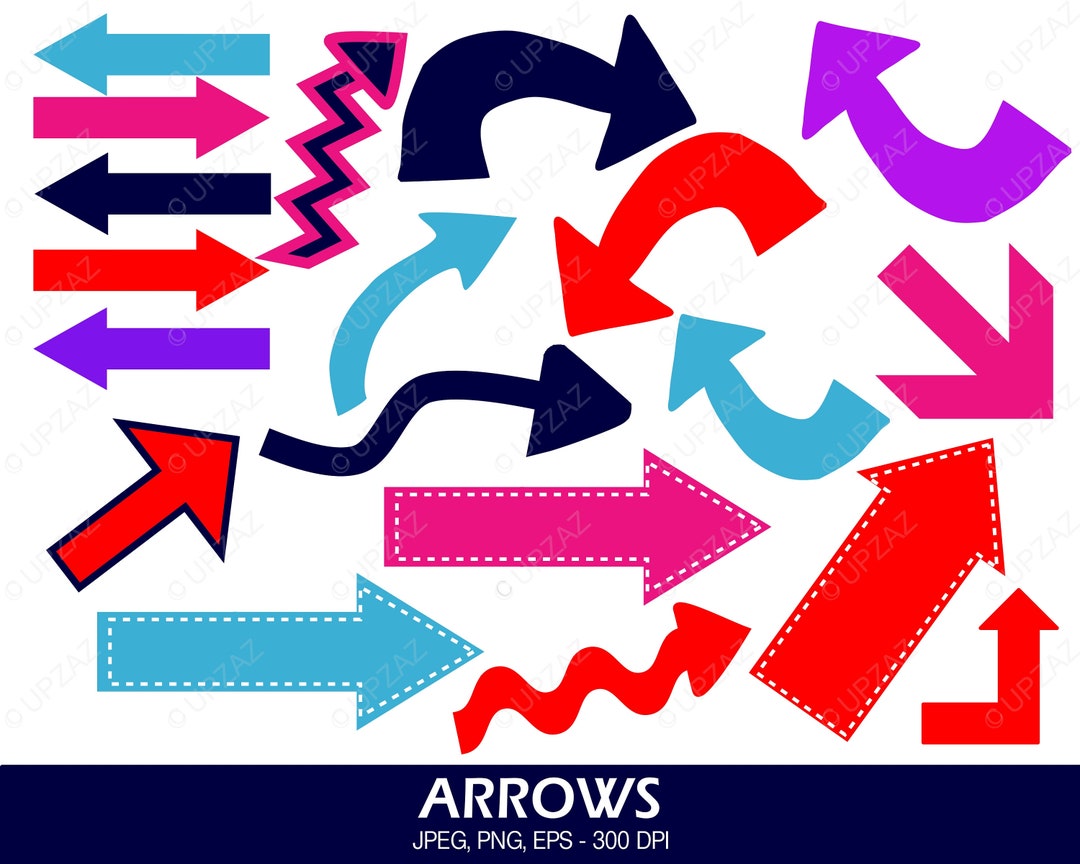 Arrows Clipart, Arrows and Pointers, Arrow Icons, Digital Images ...