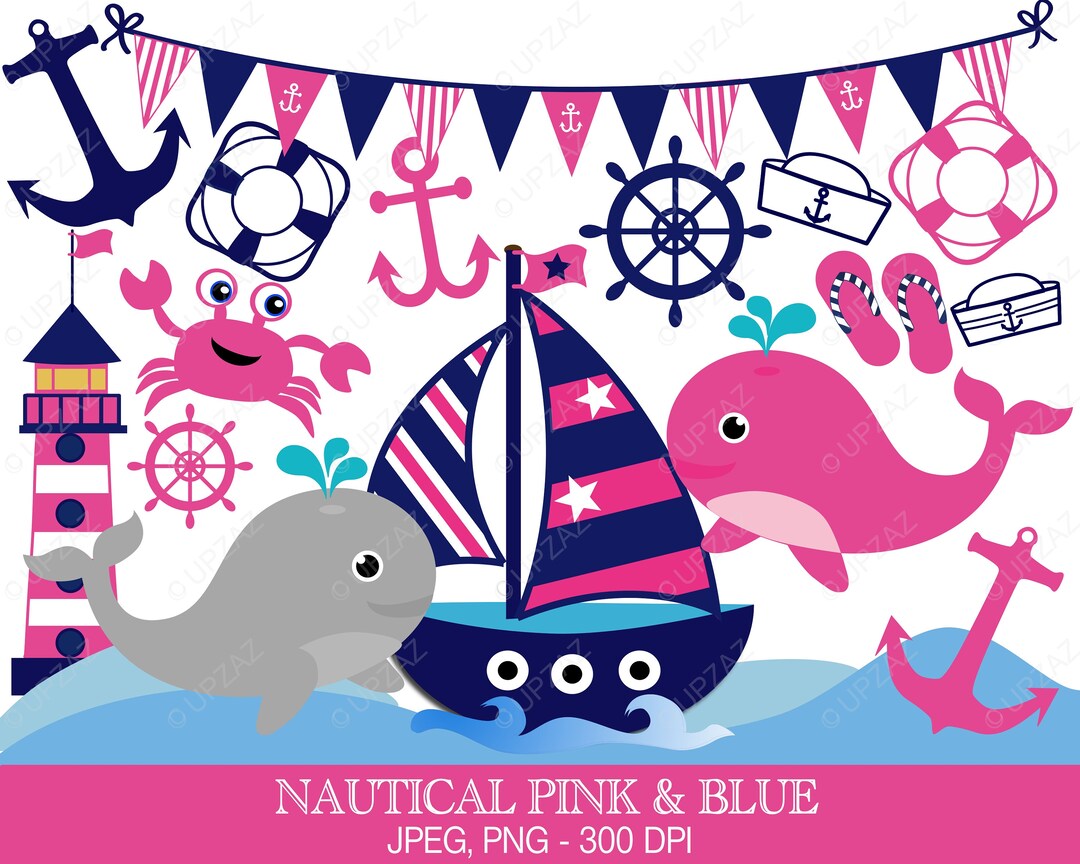 Nautical Clipart, Sailor Theme, Digital Images - UZ586 - Etsy